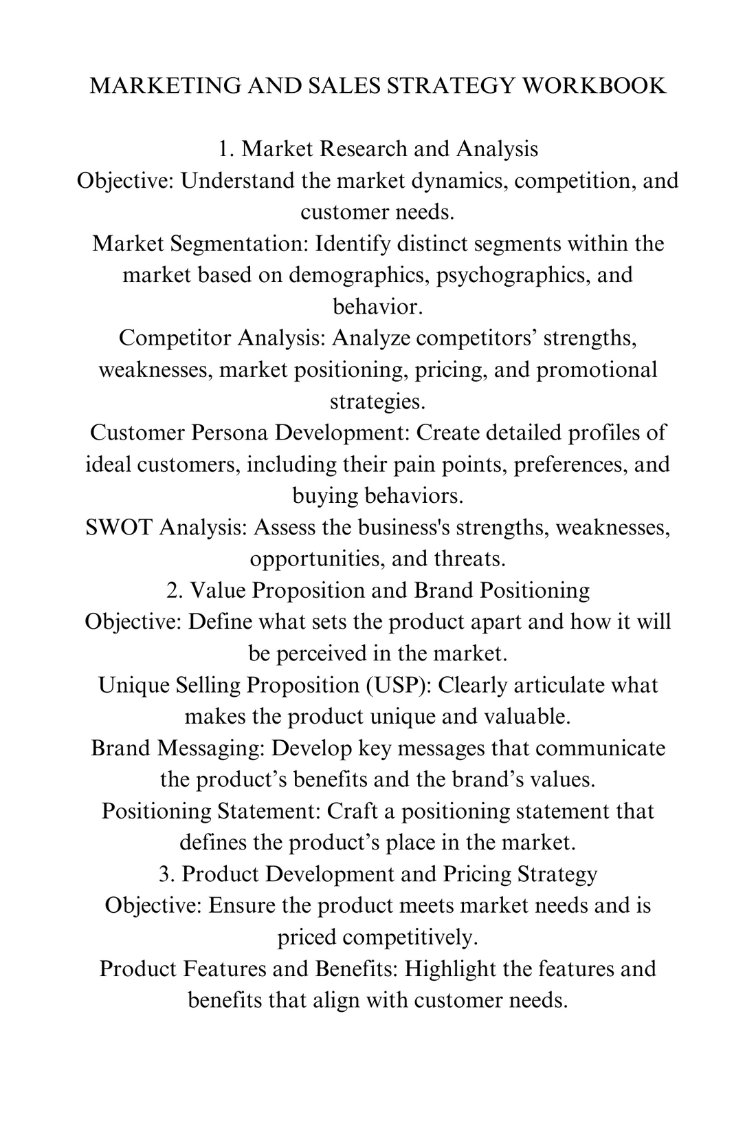 Marketing and Sales Strategy Workbook for Small Business Owners – NESIE ...