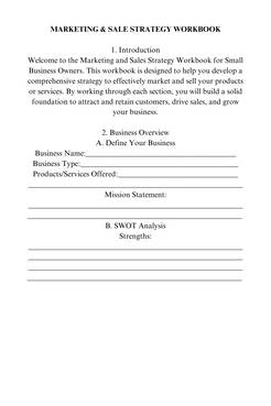 Marketing and Sales Strategy Workbook for Small Business Owners – NESIE ...