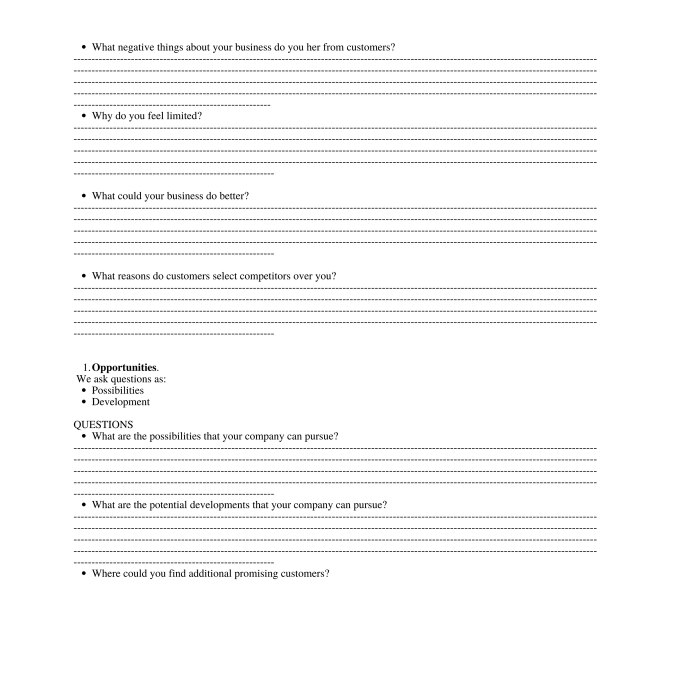 SWOT ANALYSIS PRINTABLE WORKBOOK FOR PRODUCT-BASED SMALL BUSINESS ...